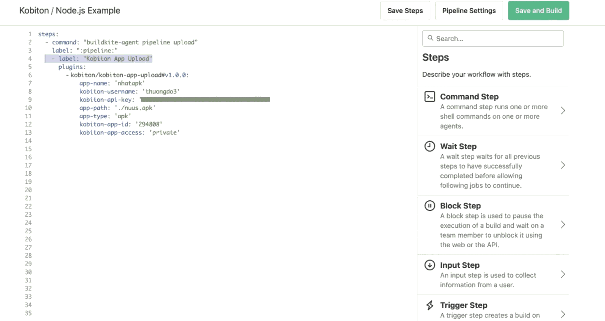Buildkite :: Kobiton Docs