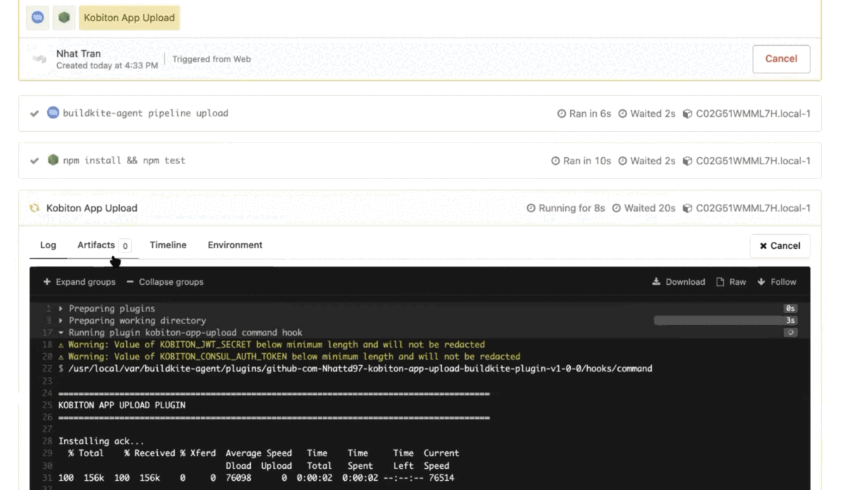 Buildkite :: Kobiton Docs